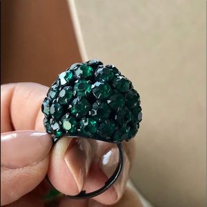 Jewelry | Deep Forest Green Crystal Dome Ring | Poshmark